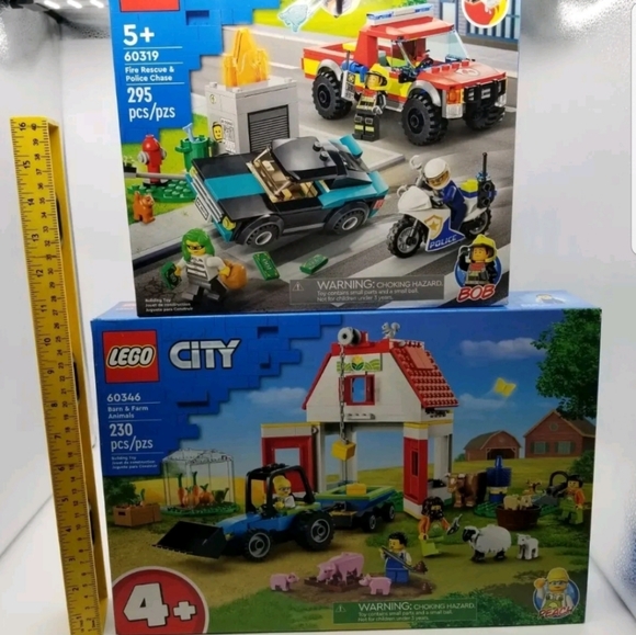 Lego | Toys | Lego City Lot Barn Farm Animals 23 Pcs And Fire Rescue ...